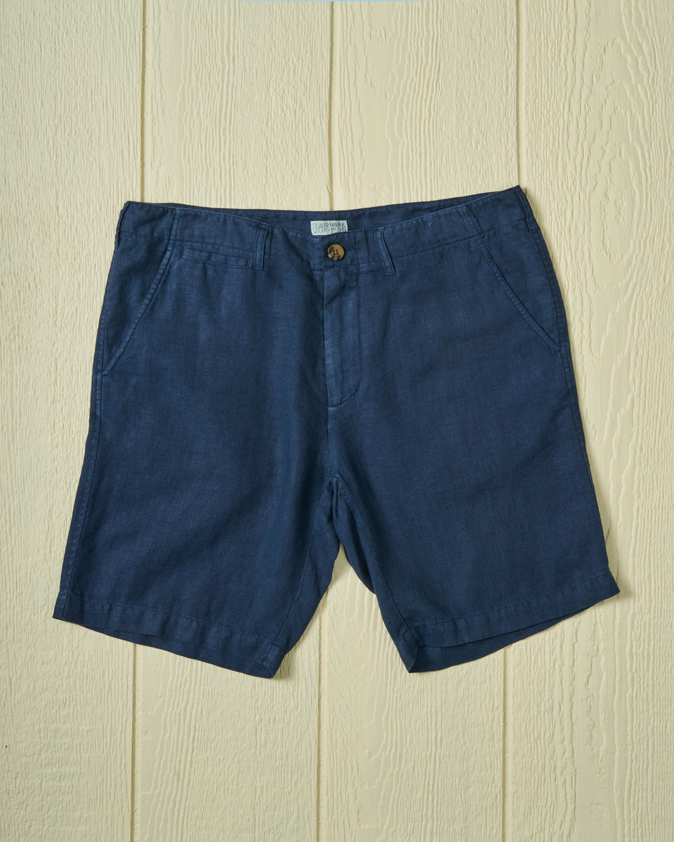 Camden Short in Navy Linen – Quaker Marine Supply Co.