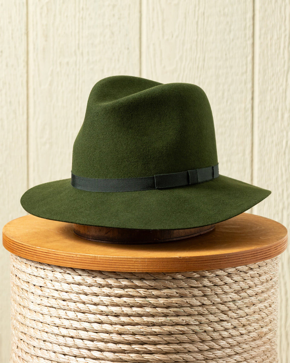 Wool Felt Trilby Hat in Loden – Quaker Marine Supply Co.