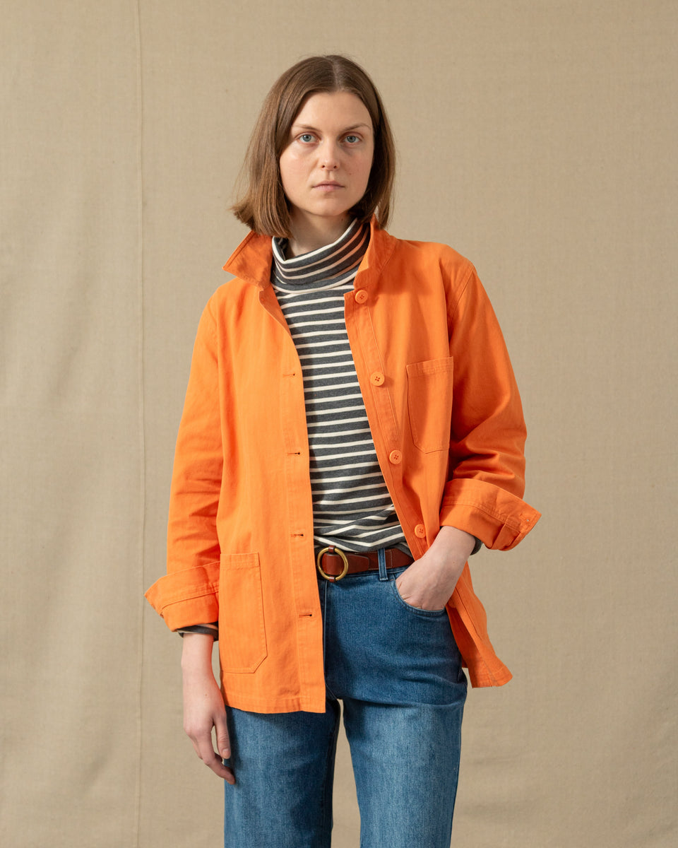 Women’s French Workman’s Jacket in Amber Herringbone – Quaker Marine ...