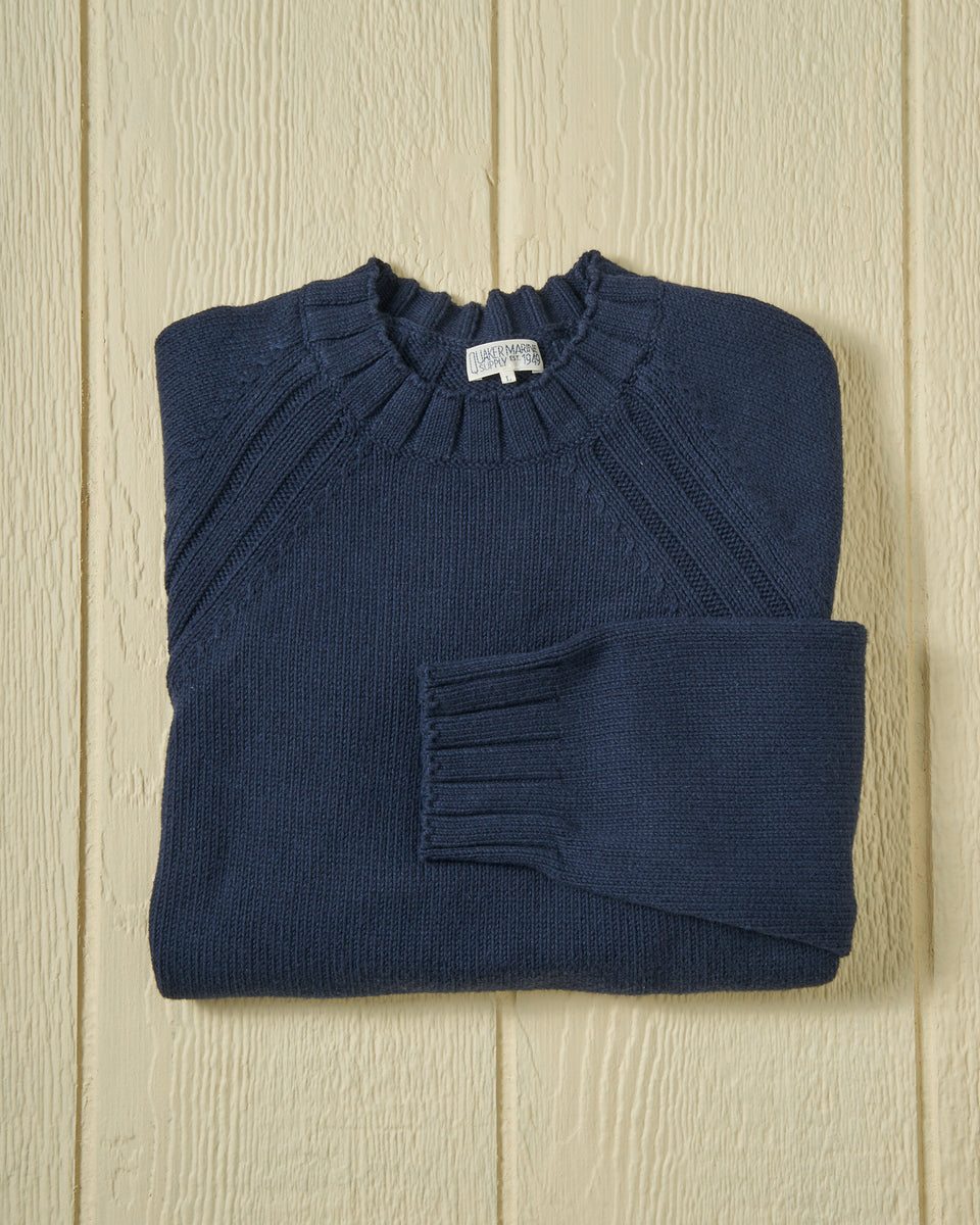 Quaker Crewneck Sweater in Navy – Quaker Marine Supply Co.