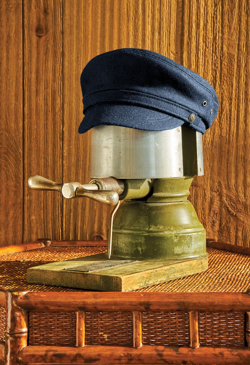 Roll Up Yacht Cap in Navy Wool – Quaker Marine Supply Co.