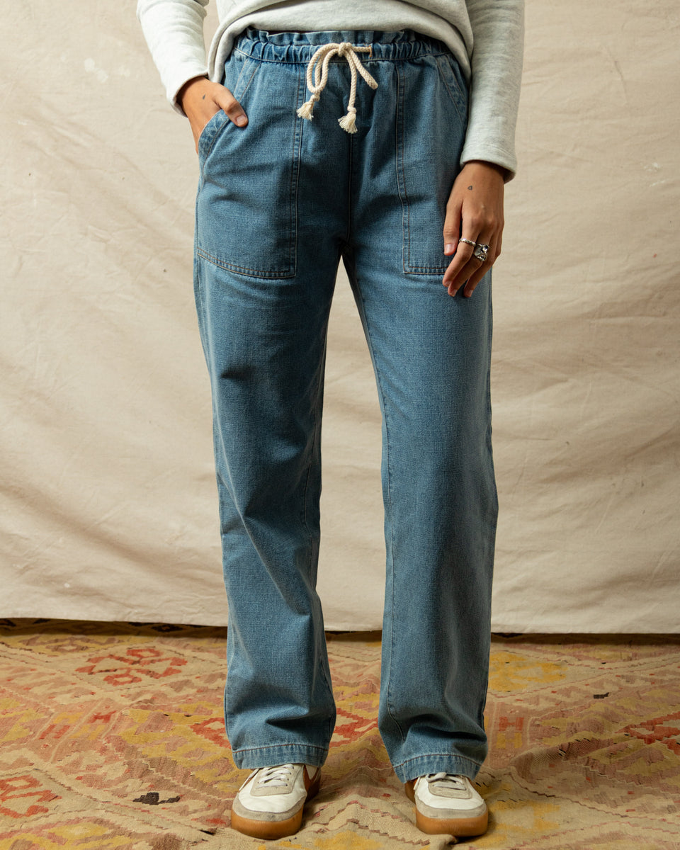 Women's Beach Pant in Light Wash Denim – Quaker Marine Supply Co.