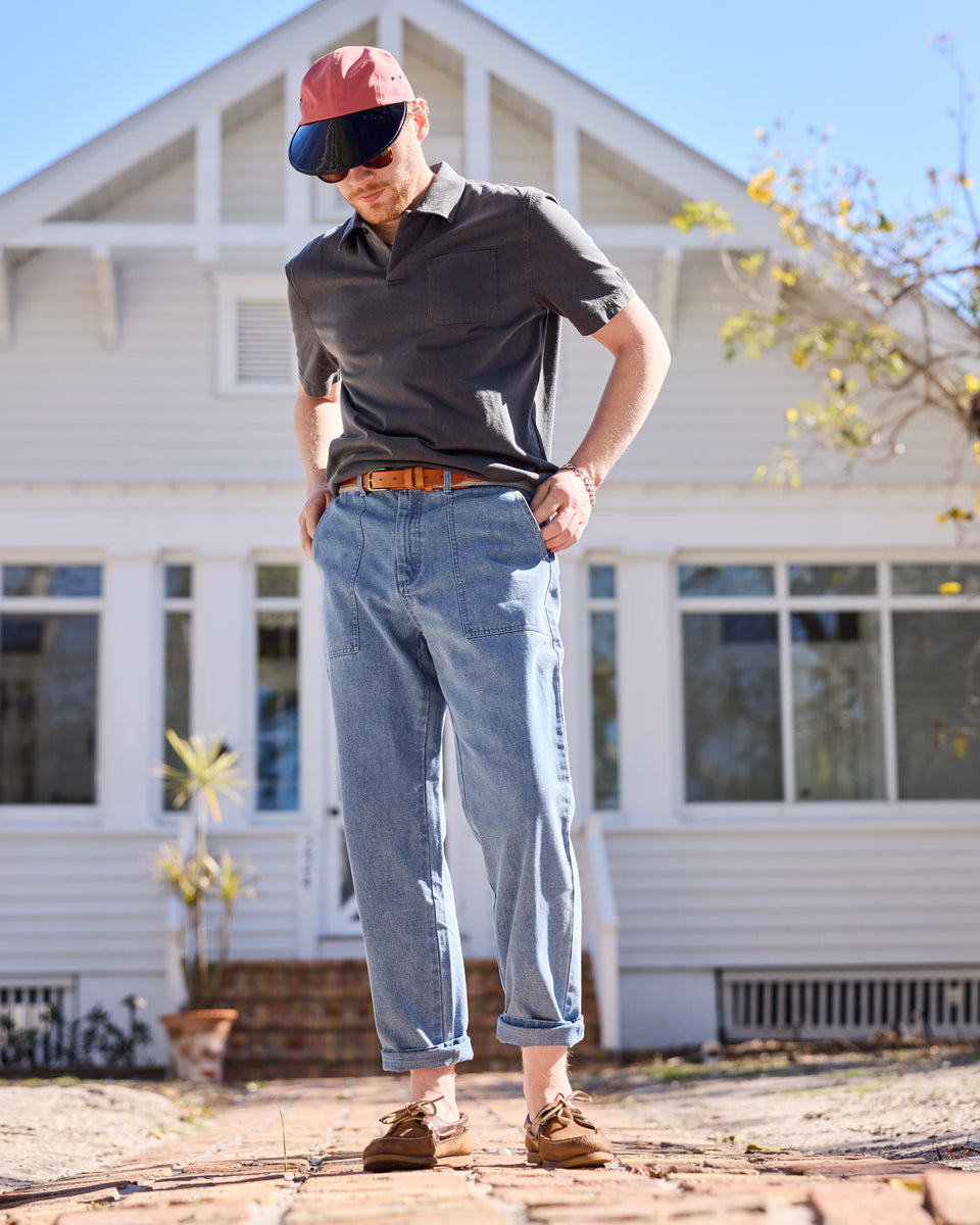 Salt Washed Polo in Graphite – Quaker Marine Supply Co.